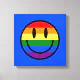 Rainbow Smiley Face Canvas Print | Zazzle