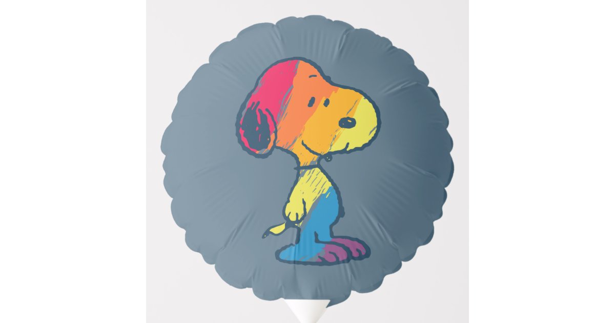Rainbow Snoopy Balloon | Zazzle