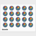 Rainbow Snoopy Classic Round Sticker | Zazzle