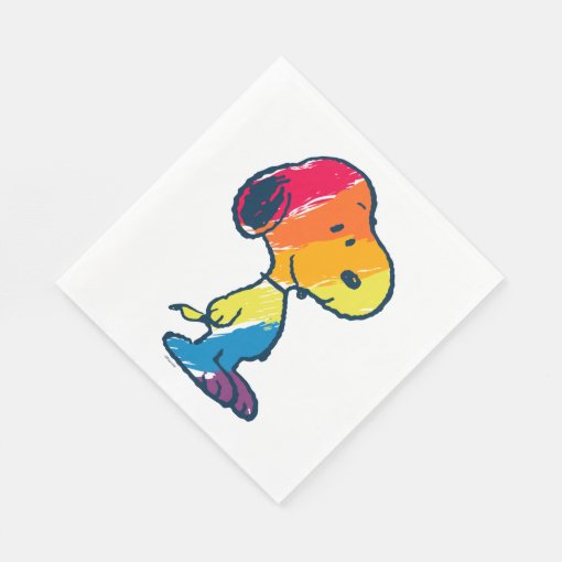 Rainbow Snoopy Napkins | Zazzle