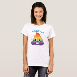 Rainbow Sparkle Poop Emoji Poop-LA Shirt | Zazzle