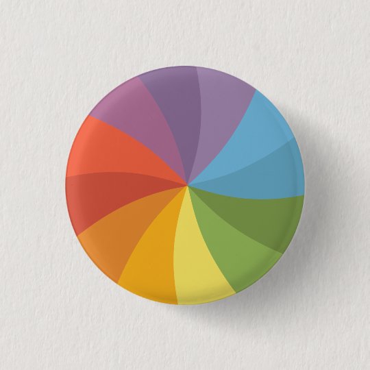 Rainbow Spinning Wheel Button | Zazzle.com