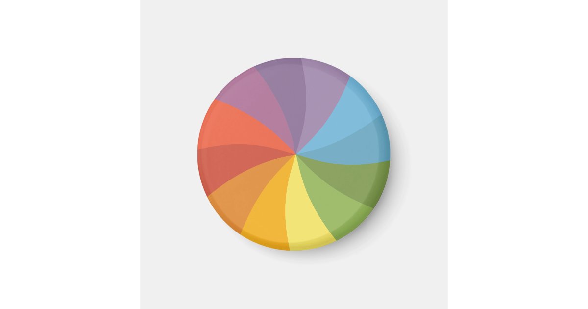 Rainbow Spinning Wheel Magnet | Zazzle