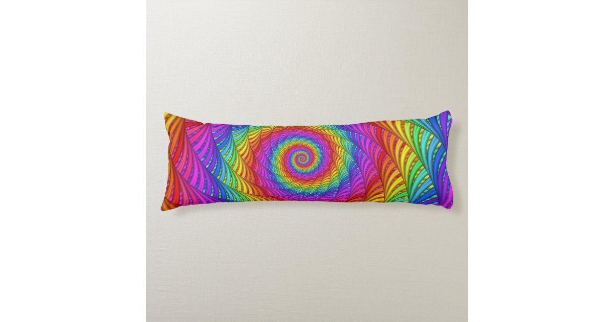 Rainbow Spiral Body Pillow | Zazzle