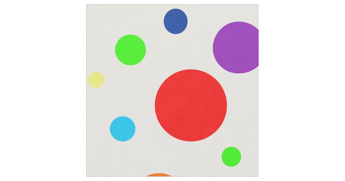 Rainbow Spots Fabric | Zazzle