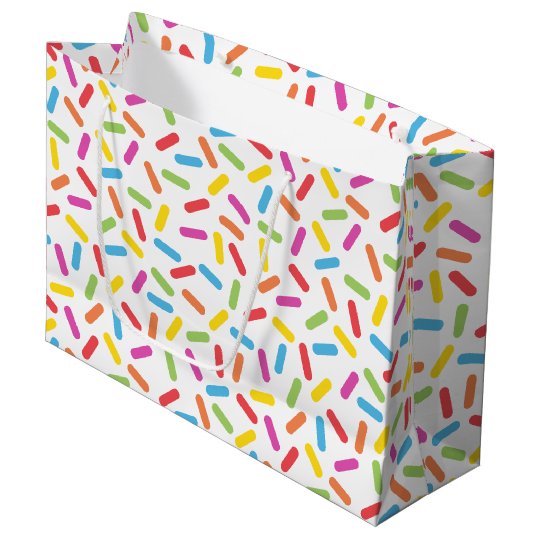 Rainbow Sprinkles Large Gift Bag | Zazzle.com
