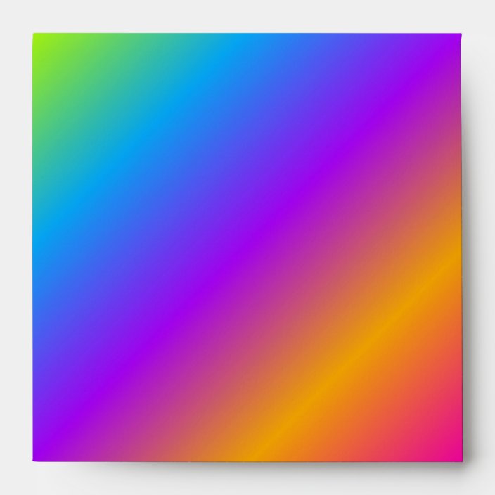 Rainbow Square Envelope | Zazzle.com