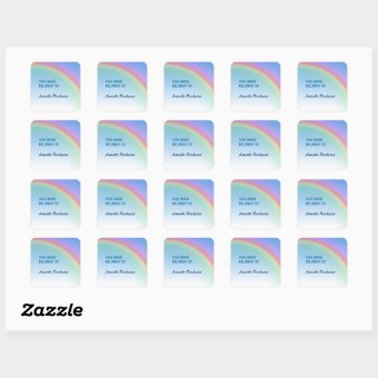 Rainbow Square Sticker | Zazzle