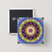 Rainbow stained Glass Button | Zazzle