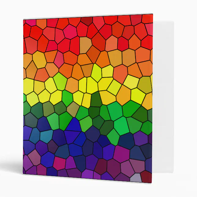 Rainbow Stained Glass folder | Zazzle