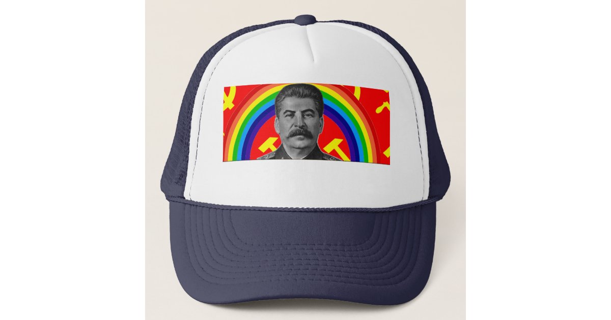 Rainbow Stalin Trucker Hat | Zazzle