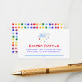 Rainbow Storm Clouds Baby Shower Diaper Raffle Enclosure Card | Zazzle