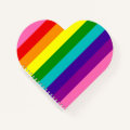 Rainbow Stripe Children's Heart Notebook | Zazzle