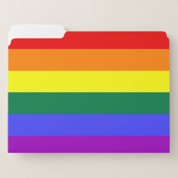 Rainbow Stripe Pride Flag File Folders | Zazzle
