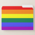 Rainbow Stripe Pride Flag File Folders | Zazzle