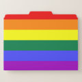 Rainbow Stripe Pride Flag File Folders | Zazzle