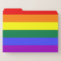Rainbow Stripe Pride Flag File Folders | Zazzle