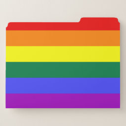Rainbow Stripe Pride Flag File Folders | Zazzle