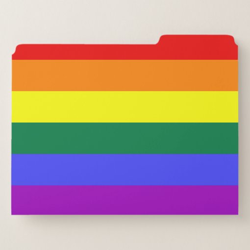 Rainbow Stripe Pride Flag File Folders | Zazzle