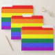 Rainbow Stripe Pride Flag File Folders | Zazzle