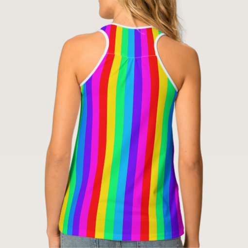 Rainbow Stripe Tank Top | Zazzle