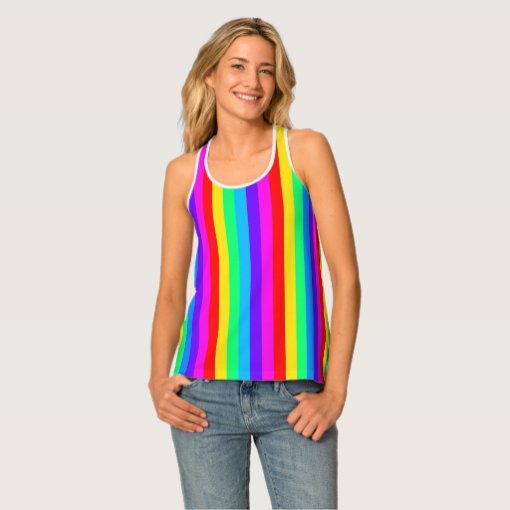 Rainbow Stripe Tank Top | Zazzle