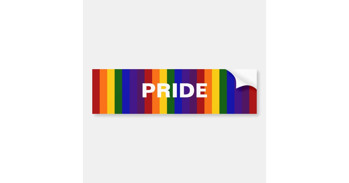 Rainbow Stripes Bumper Sticker | Zazzle