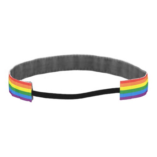 Rainbow Stripes Gay Pride LGBT Support Athletic Headband | Zazzle