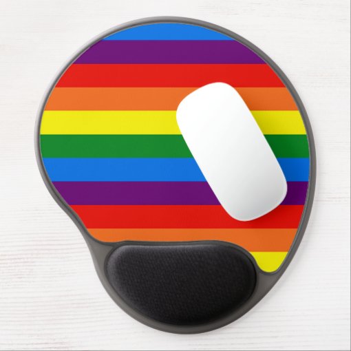 Rainbow Stripes Gay Pride LGBT Support Gel Mouse Pad | Zazzle