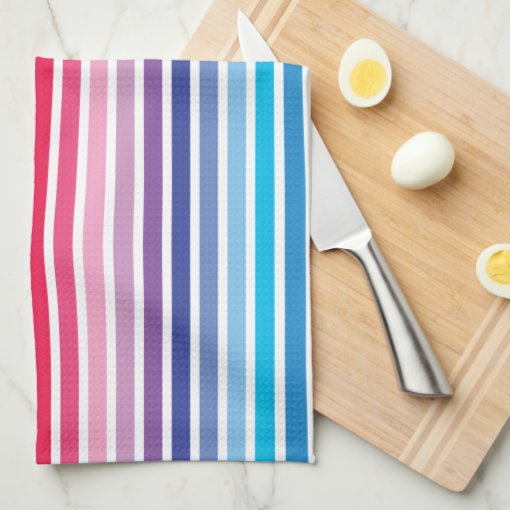 Rainbow Stripes Kitchen Towel | Zazzle