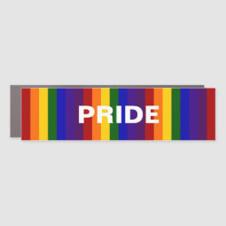 Rainbow Stripes LGBT Pride Car Magnet | Zazzle