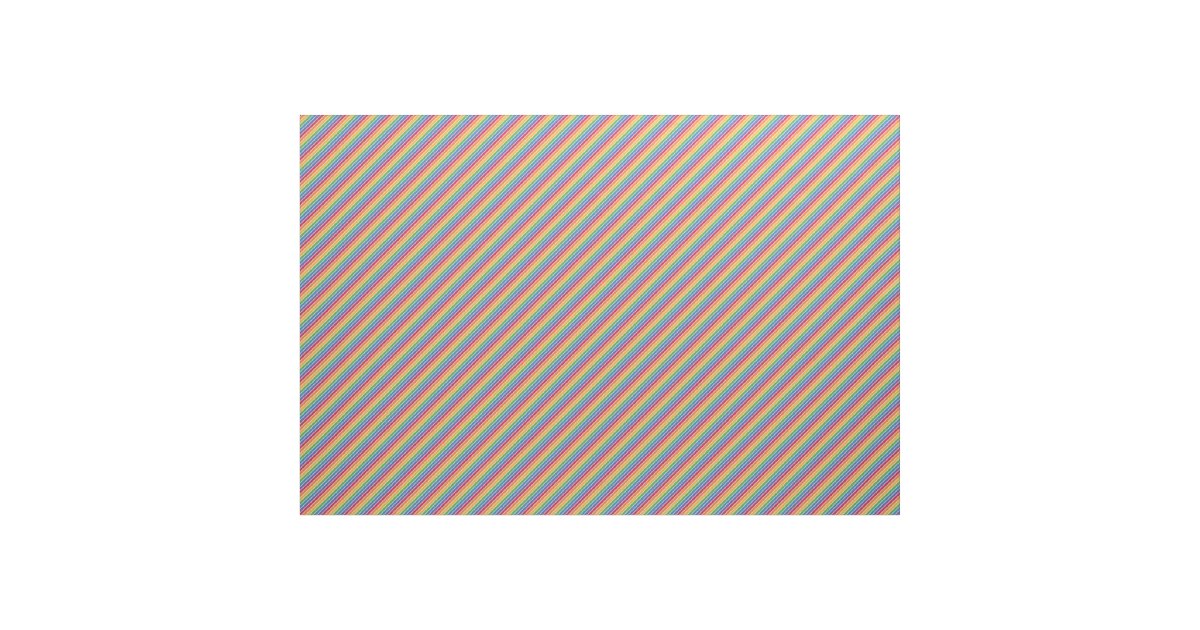 Rainbow Stripes Pattern Fabric | Zazzle