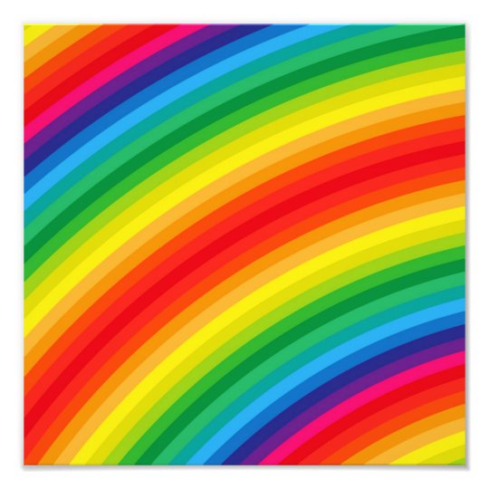 Rainbow Stripes Pattern Photo Print | Zazzle.com