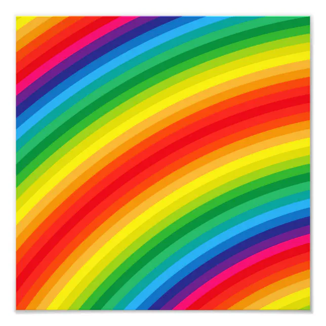 Rainbow Stripes Pattern Photo Print | Zazzle