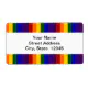 Rainbow Stripes shipping label | Zazzle