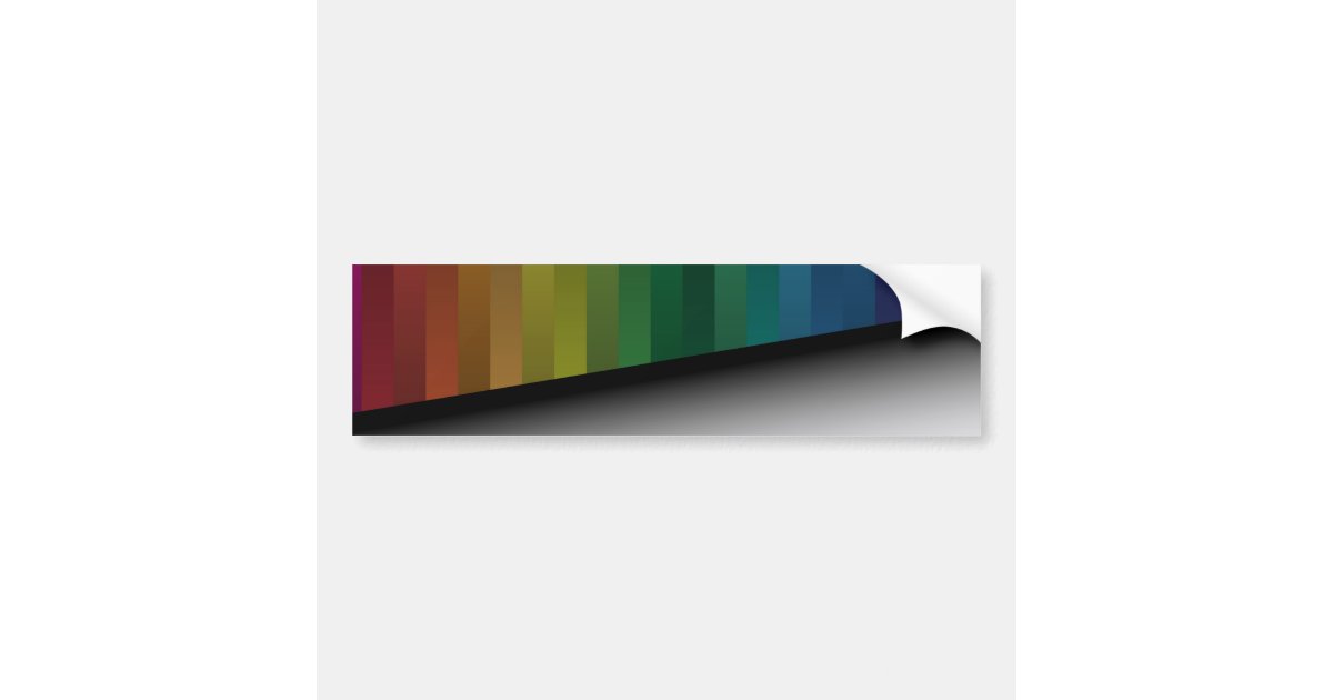 Rainbow Strips Bumper Sticker | Zazzle