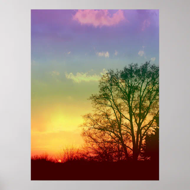 Rainbow Sunset Poster | Zazzle