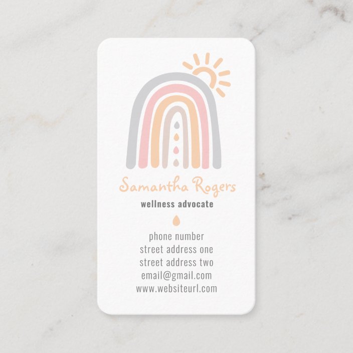 Rainbow Sunshine Essential Oil Drops Business Card | Zazzle.com