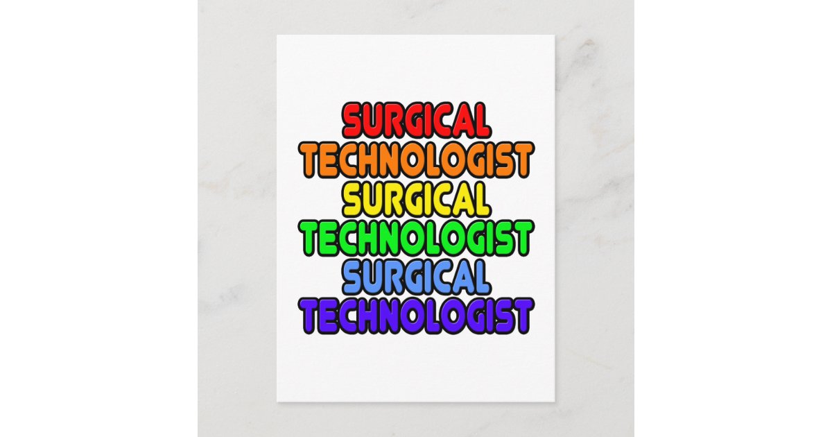 Rainbow Surgical Technologist Postcard | Zazzle