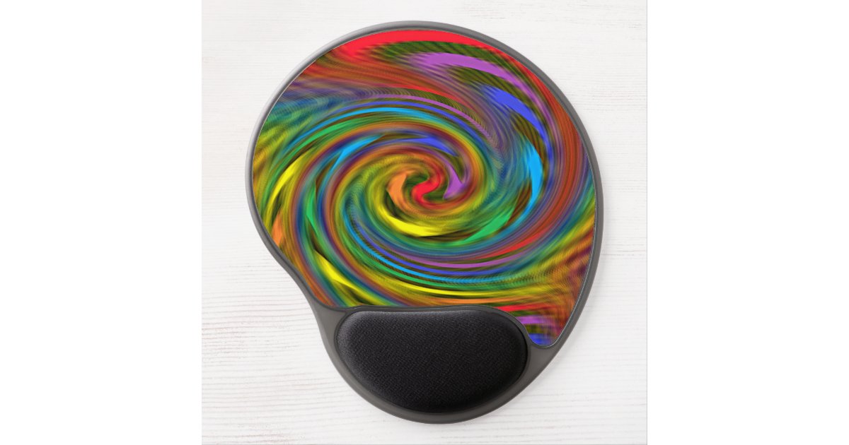 Rainbow Swirl Gel Mouse Pad | Zazzle