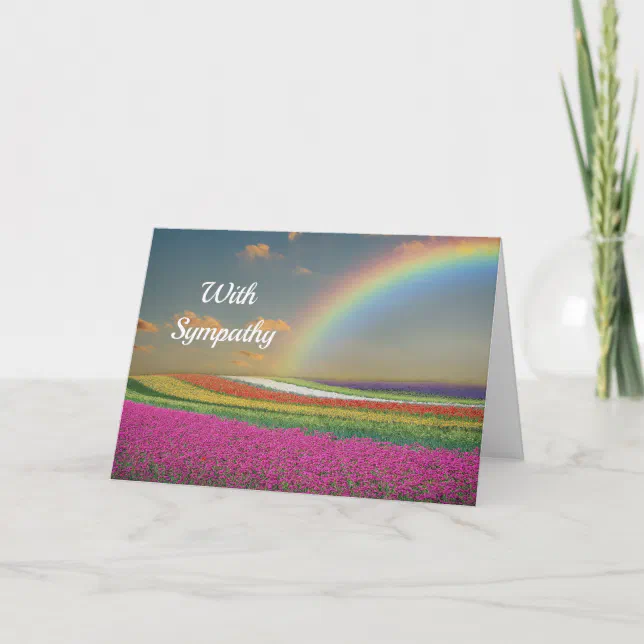 Rainbow Sympathy Card | Zazzle