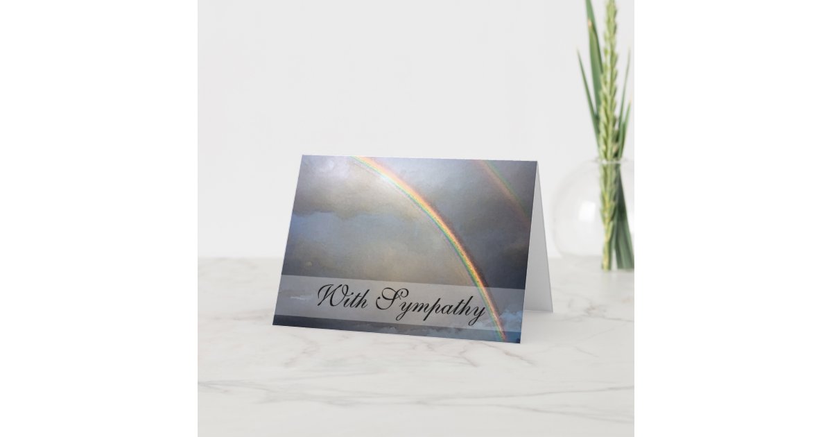 Rainbow Sympathy/Condolence Card | Zazzle.com