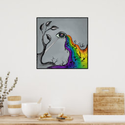 Rainbow Tears Poster | Zazzle