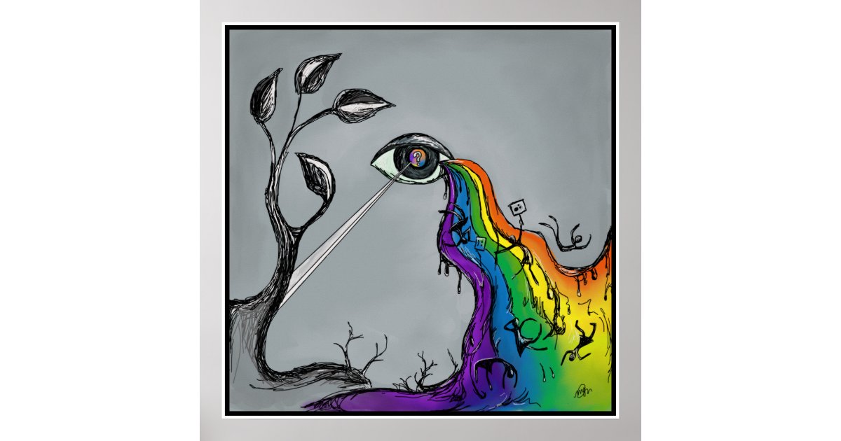 Rainbow Tears Poster | Zazzle