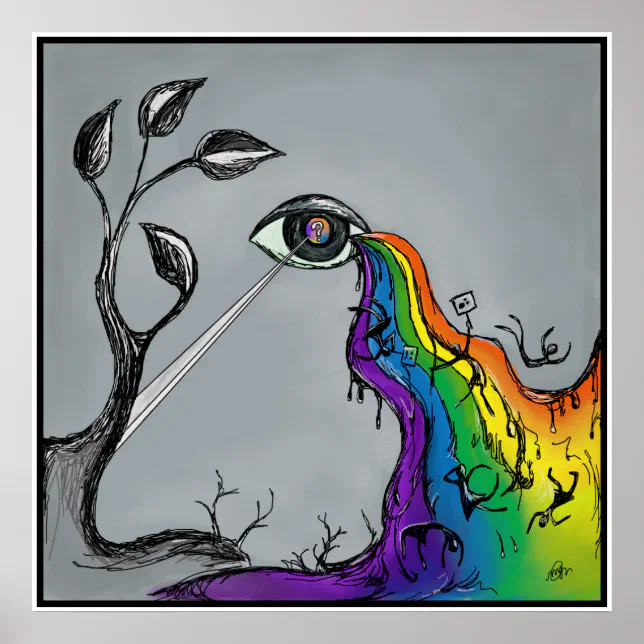 Rainbow Tears Poster | Zazzle