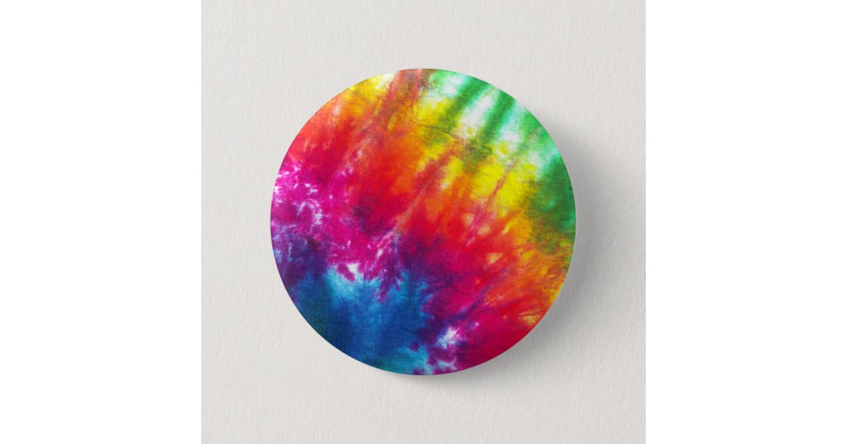 Rainbow Tie-Dye Pinback Button | Zazzle