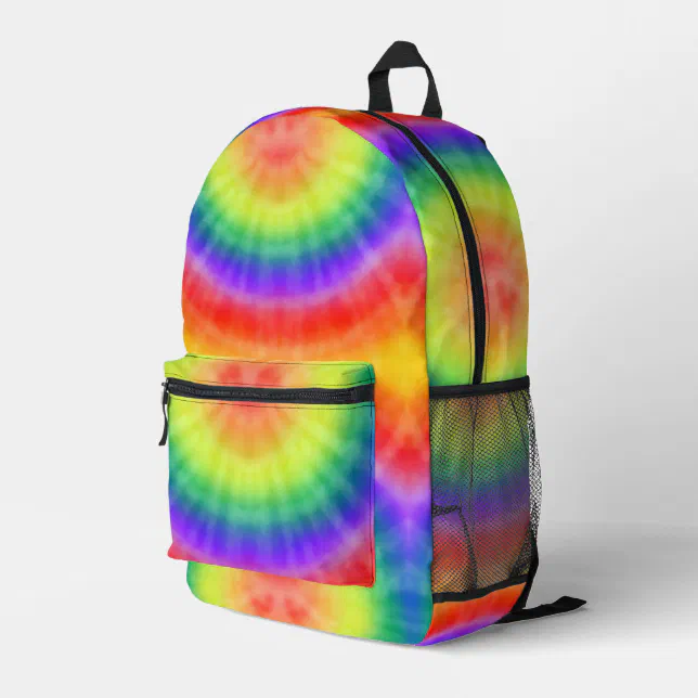 Rainbow Tie Dye Printed Backpack | Zazzle