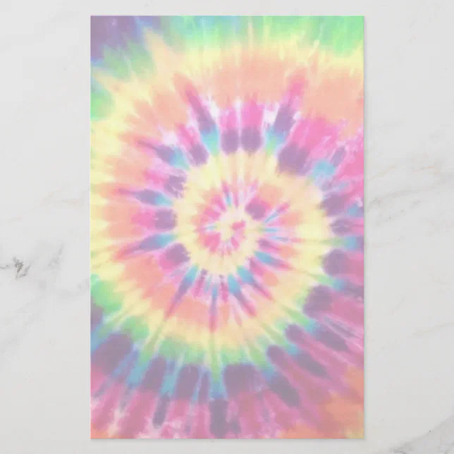 Rainbow Tie Dye Stationary Stationery | Zazzle