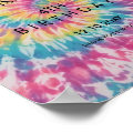 Rainbow Tie Dye whimsical Birthday Party Welcome Poster | Zazzle