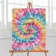 Rainbow Tie Dye whimsical Birthday Party Welcome Poster | Zazzle